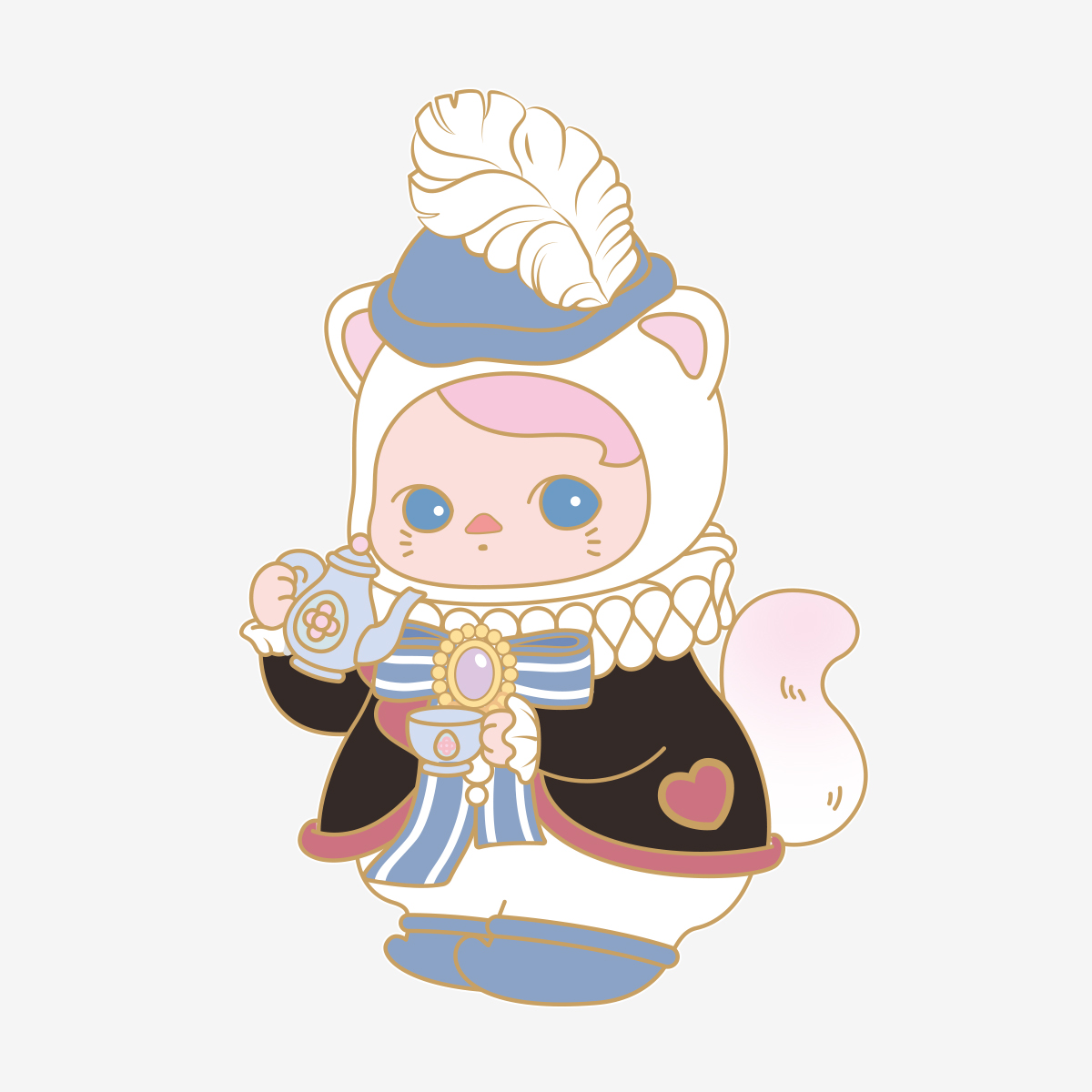 PUCKY Animals' Tea Party Series-badge - POP MART (South Korea)