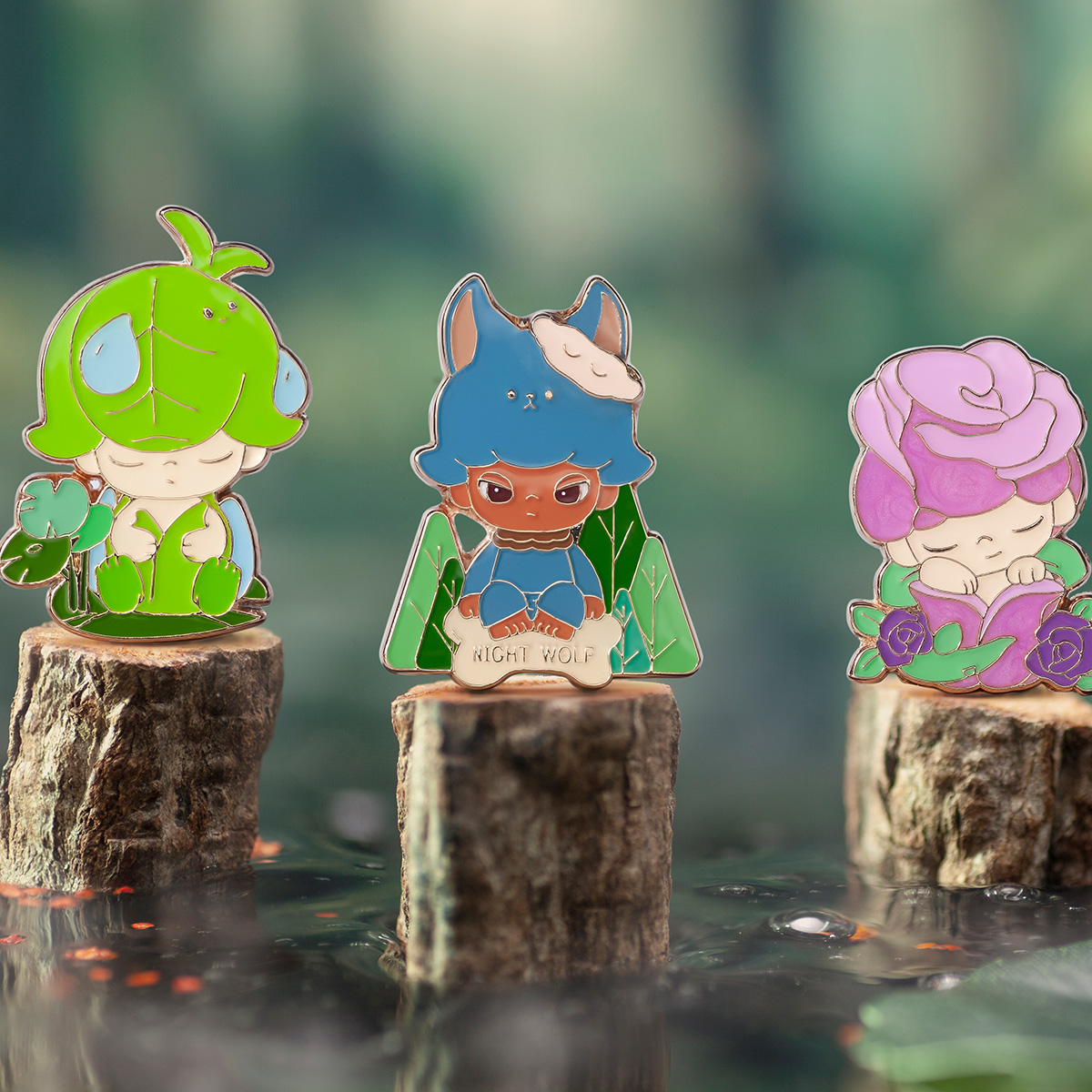 DIMOO Forest Night Series Badge - POP MART (Thailand)