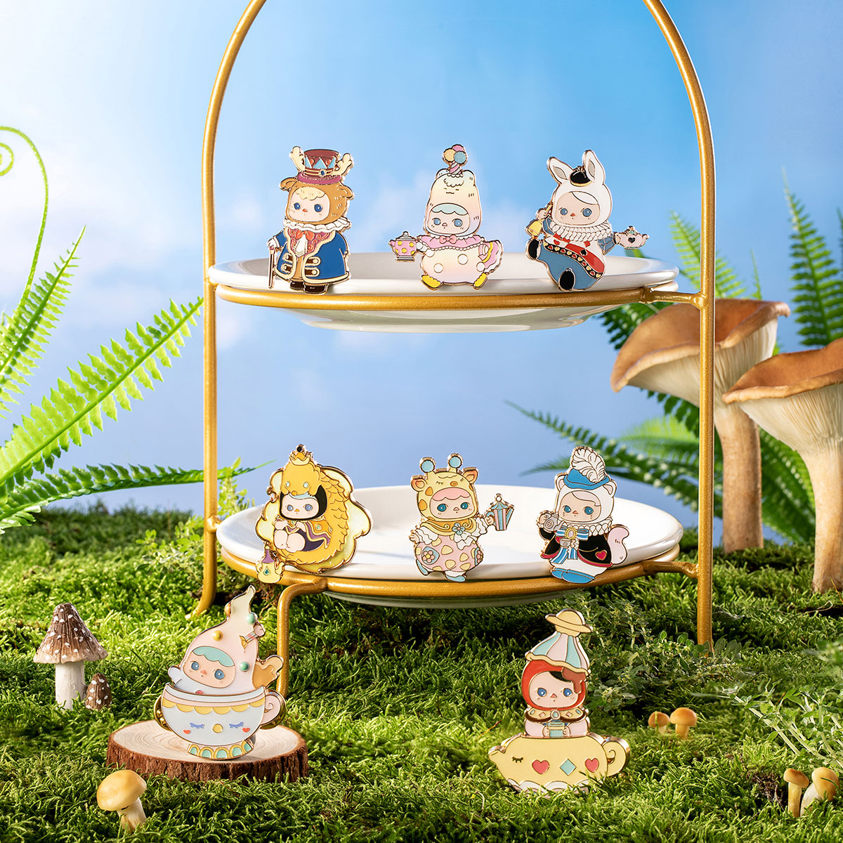 PUCKY Animals' Tea Party Series-badge - POP MART (South Korea)