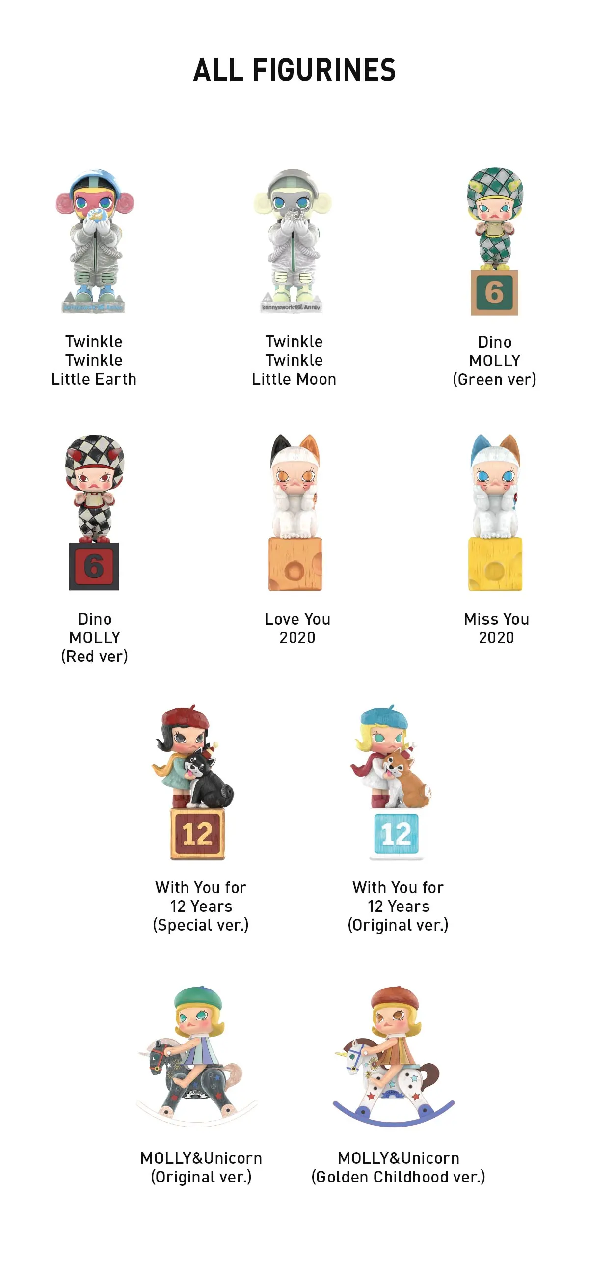 MOLLY Anniversary Statues Classical Retro Series Figures - POP MART ...