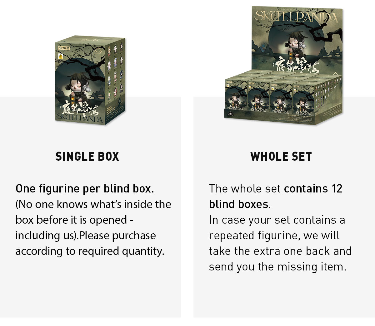 SKULLPANDA The Ink Plum Blossom Series Figures - POP MART (Japan)