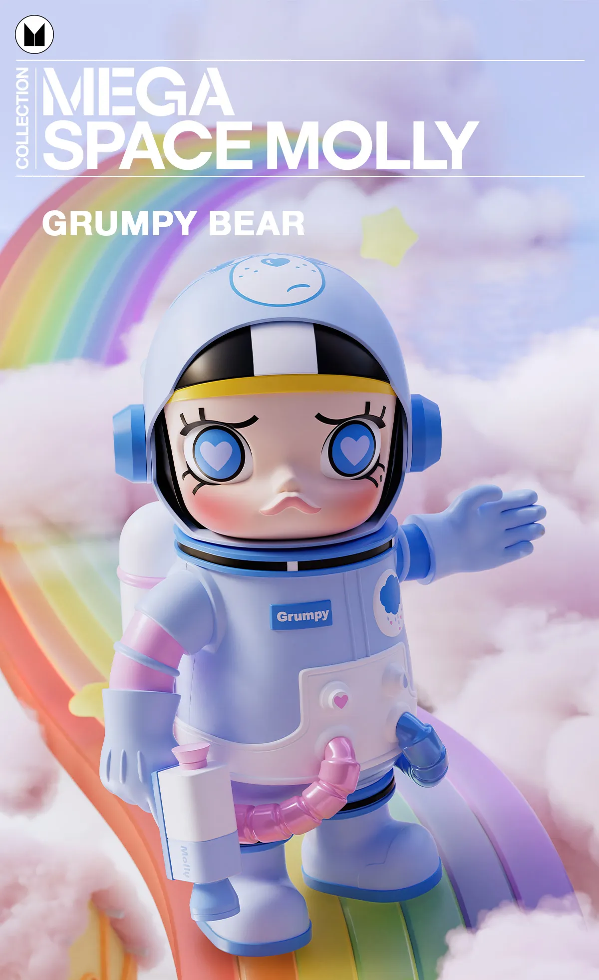 MEGA SPACE MOLLY 400%+100% Grumpy - POP MART (Singapore)