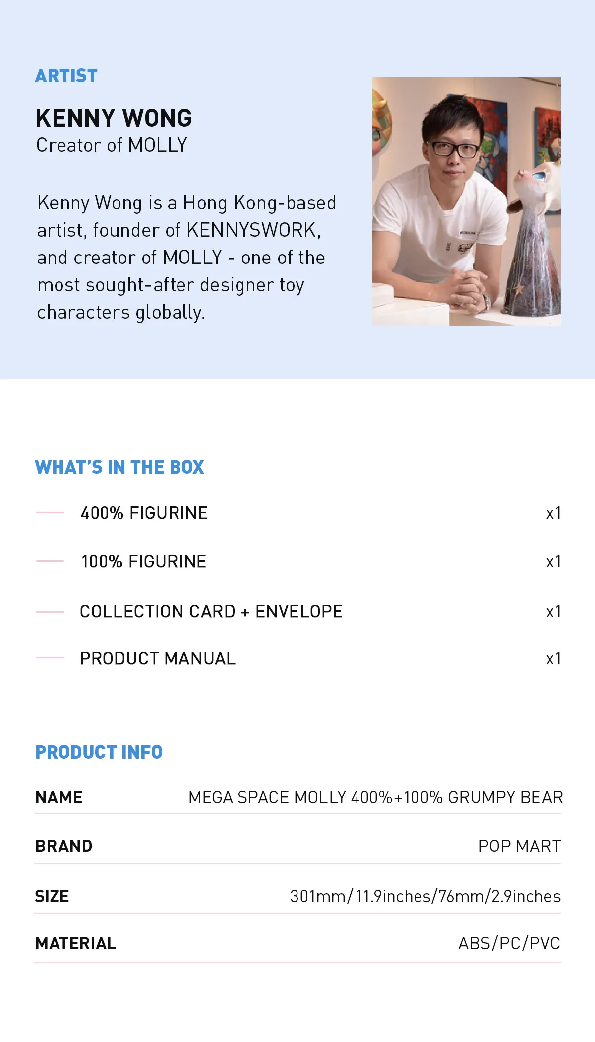 MEGA SPACE MOLLY 400%+100% Grumpy - POP MART (South Korea)