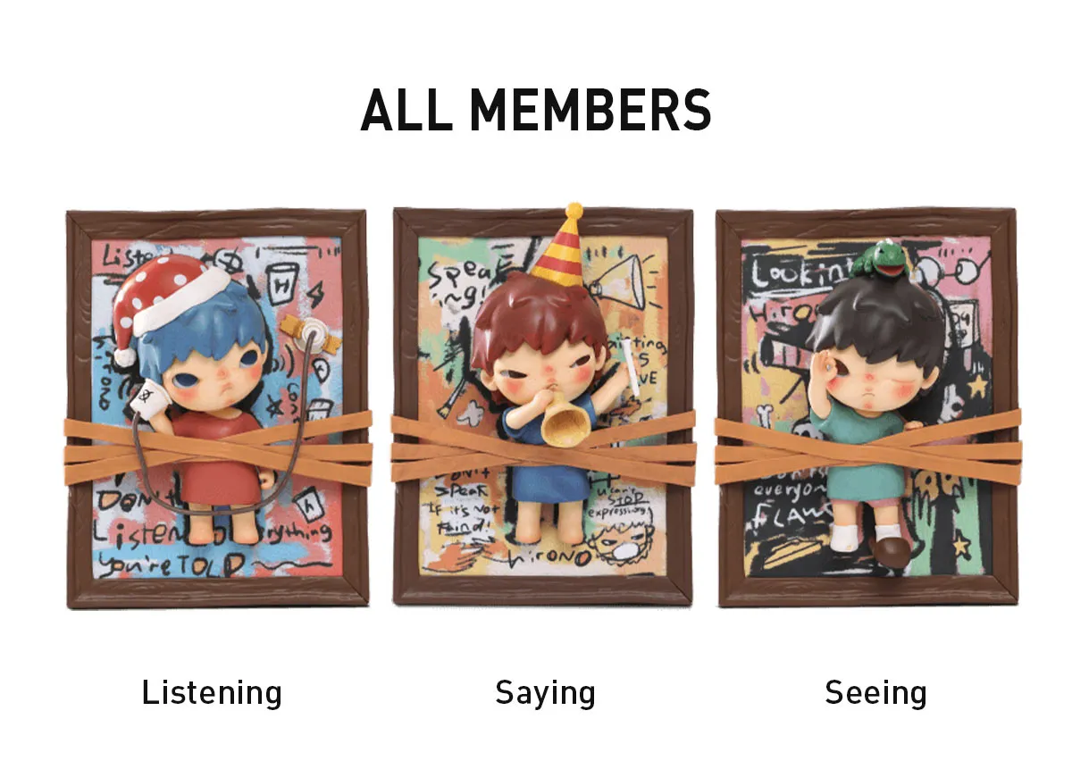 Hirono Listening; Saying; Seeing Figure Set - POP MART (Australia)