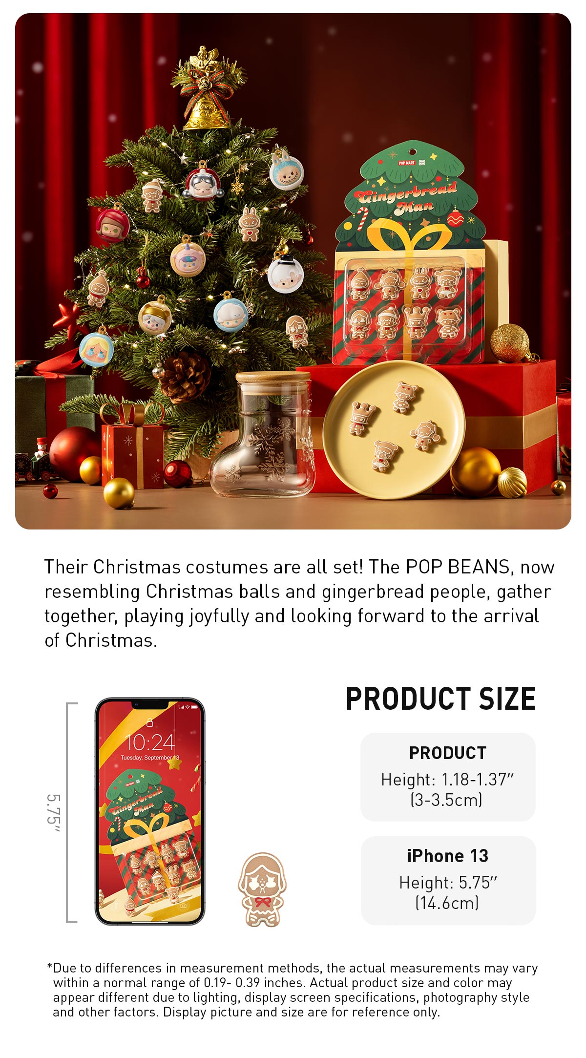 POP BEAN Gingerbread Man Set - POP MART (Thailand)