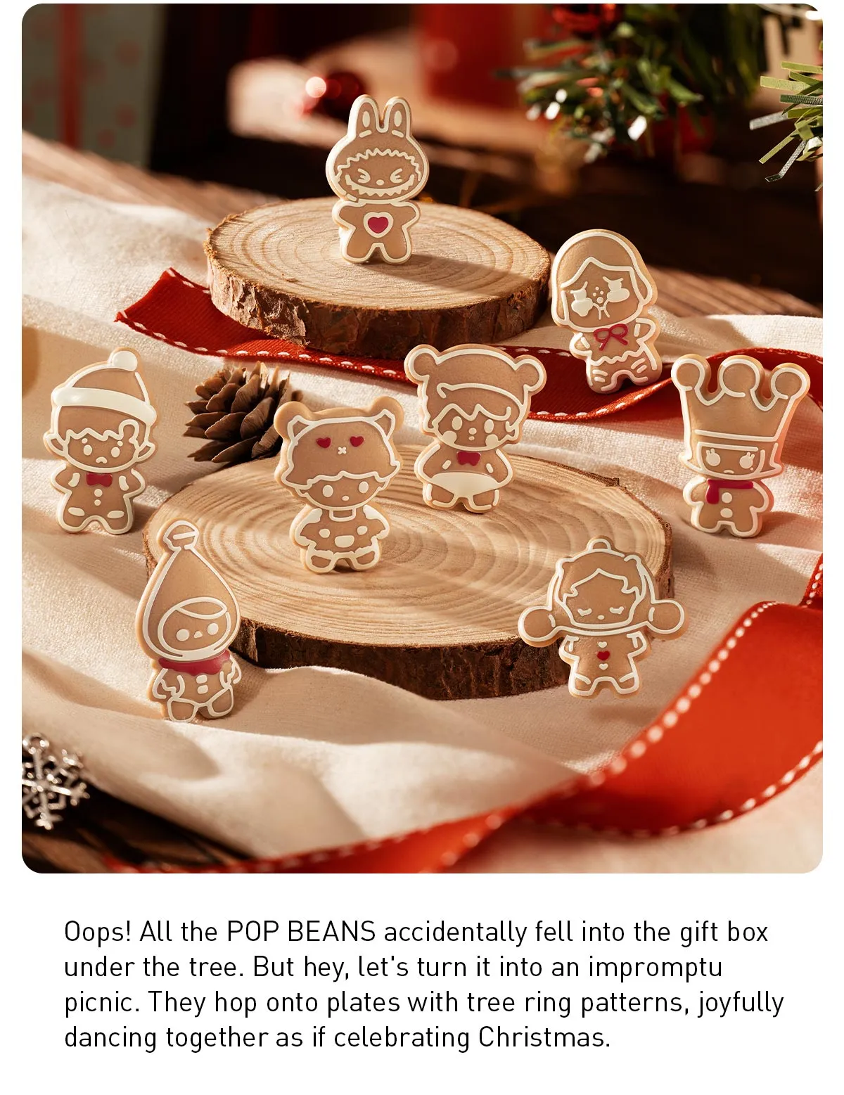 POP BEAN Gingerbread Man Set - POP MART (Thailand)