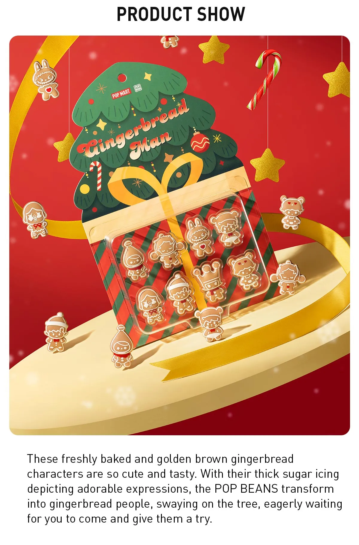 POP BEAN Gingerbread Man Set - POP MART (Thailand)