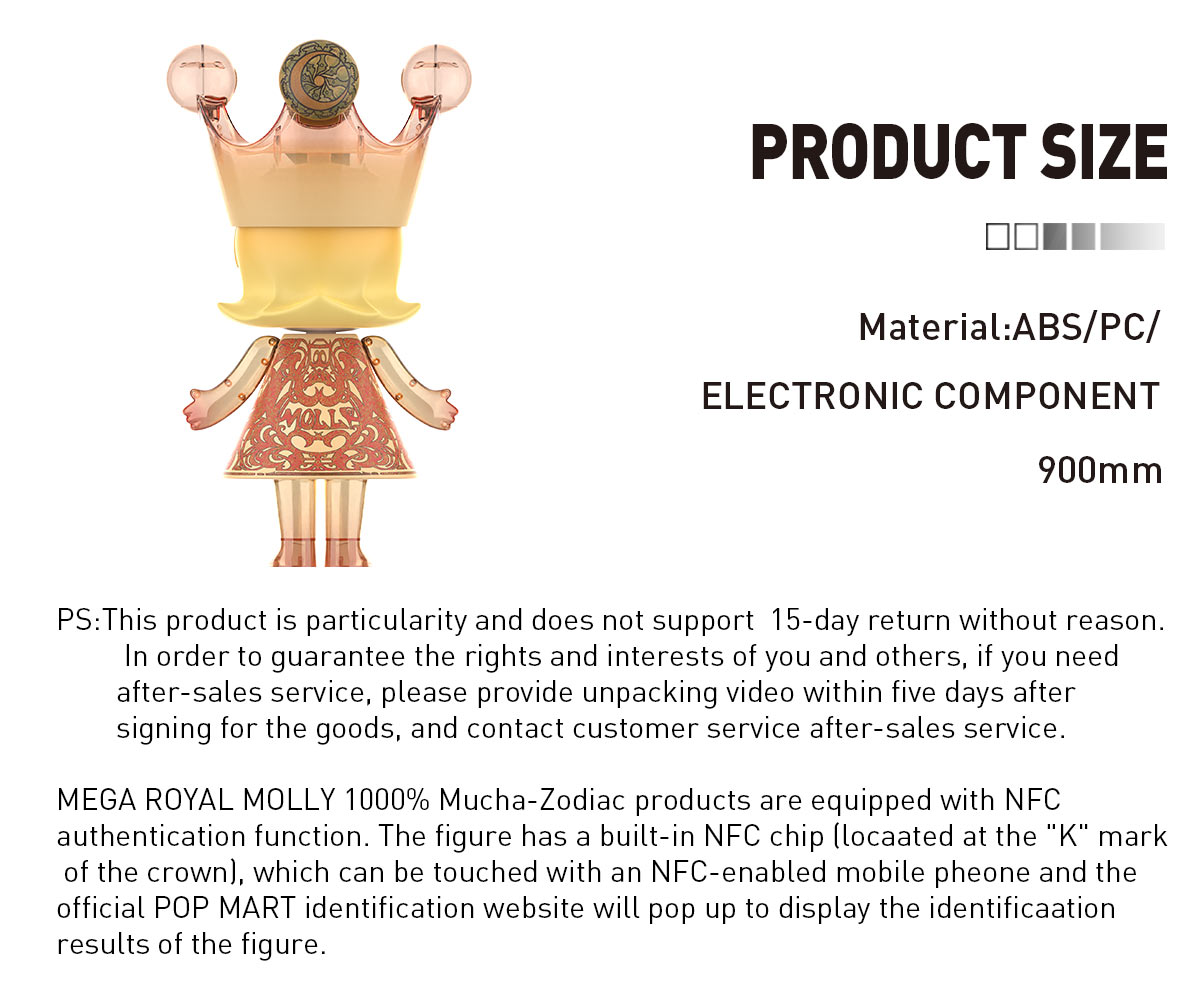 MEGA ROYAL MOLLY 1000% Mucha Zodiac - POP MART (Thailand)