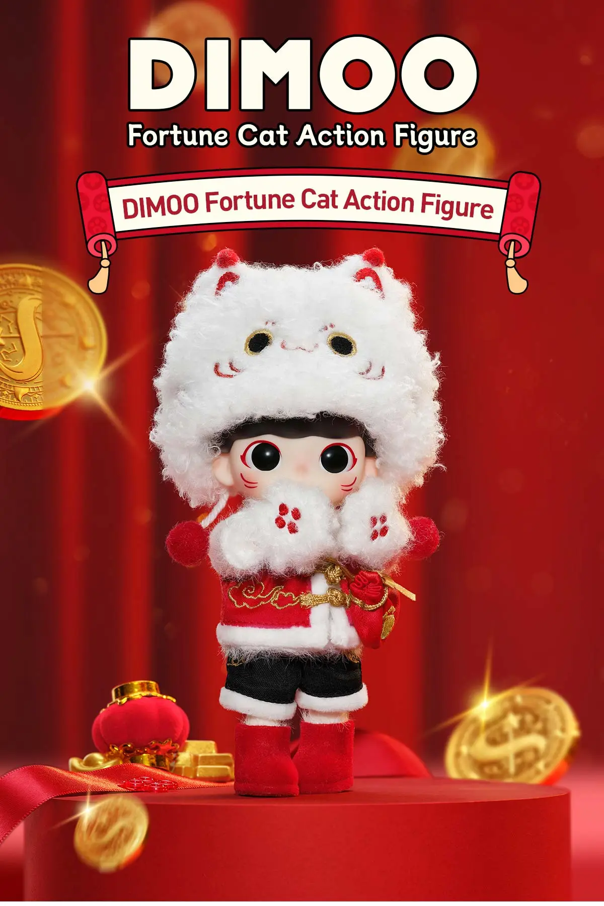 DIMOO Fortune Cat Action Figure - POP MART (New Zealand)