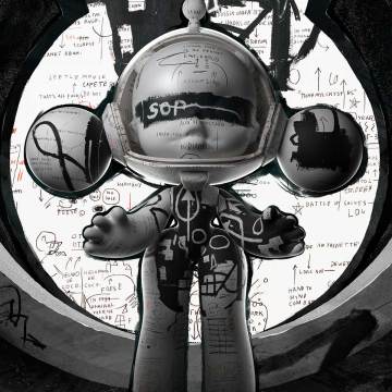 MEGA α SKULLPANDA 400% JEAN-MICHEL BASQUIAT - POP MART (Thailand)