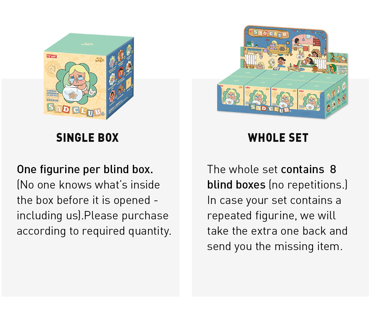 CRYBABY Sad Club Series-Fidget Spinner Blind Box - POP MART (Thailand)