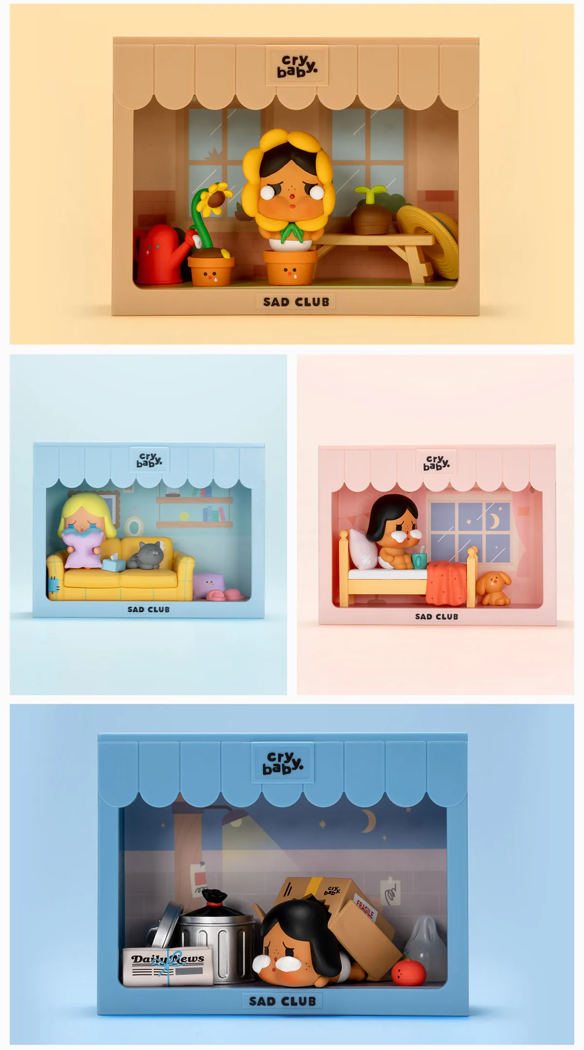 CRYBABY Sad Club Series Scene Sets - POP MART (Thailand)