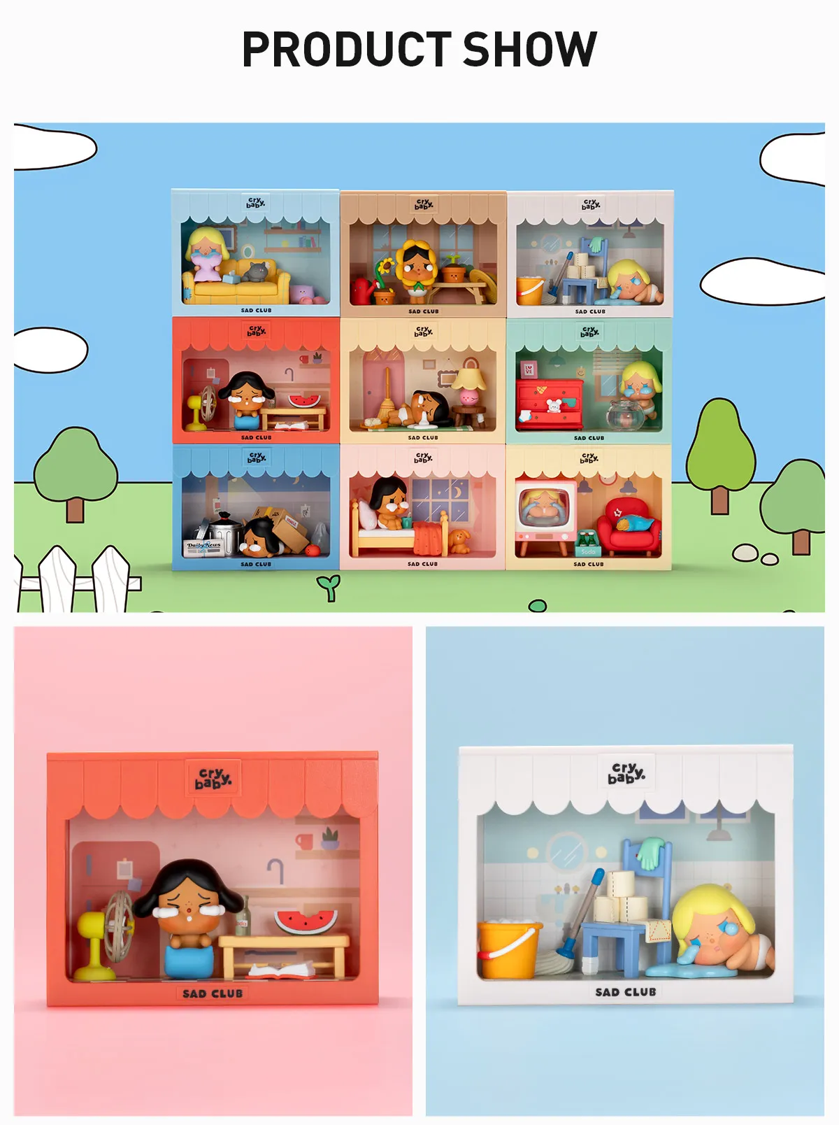 CRYBABY Sad Club Series Scene Sets - POP MART (Thailand)