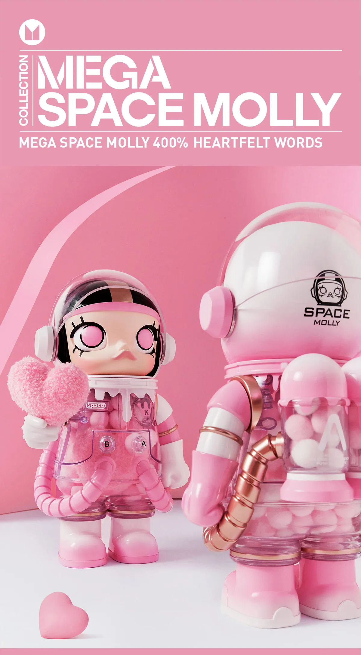 MEGA SPACE MOLLY 400% Heartfelt Words - POP MART (South Korea)