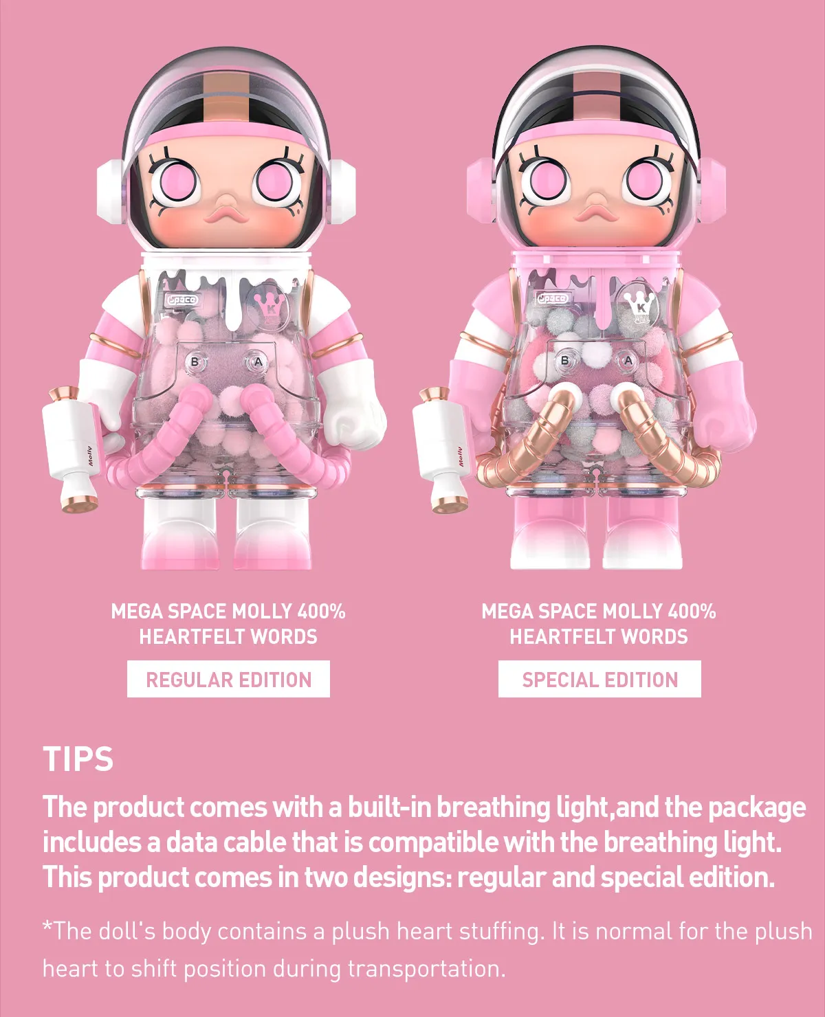 MEGA SPACE MOLLY 400% Heartfelt Words - POP MART (Thailand)