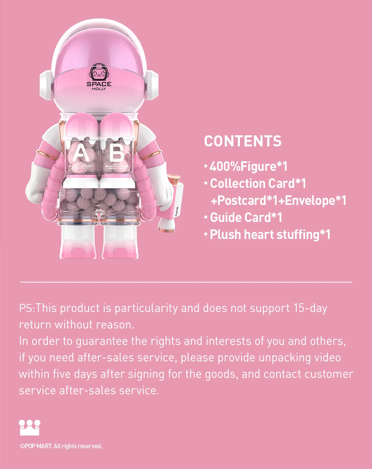 MEGA SPACE MOLLY 400% Heartfelt Words - POP MART (South Korea)