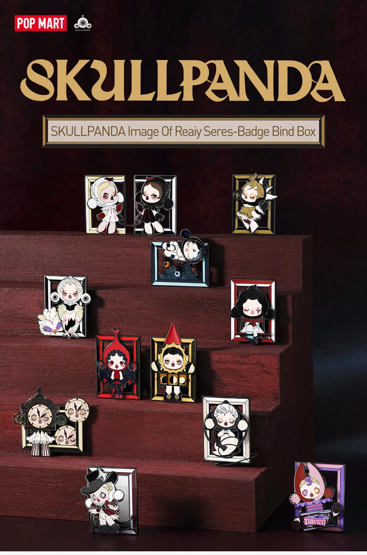 SKULLPANDA Image Of Reality Series-Badge Blind Box - POP MART (Australia)