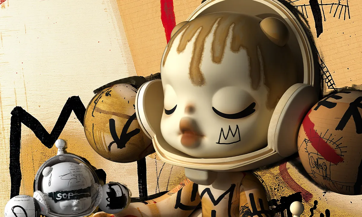 MEGA α SKULLPANDA 400% JEAN-MICHEL BASQUIAT - POP MART (Macao, China)
