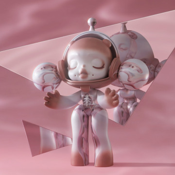 MEGA α SKULLPANDA 1000% Entangled - POP MART (South Korea)