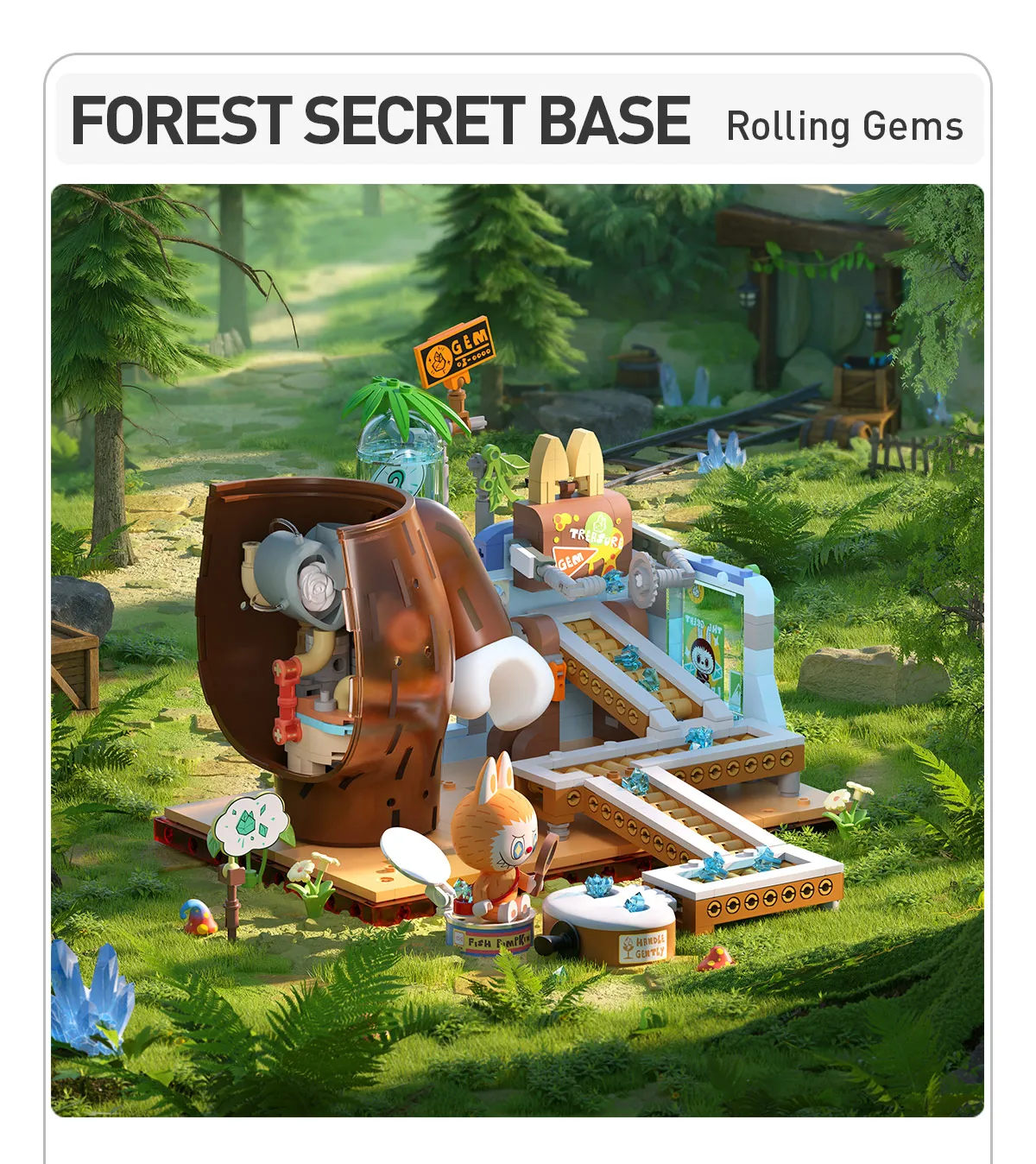 THE MONSTERS Forest Secret Base Series Blocks-Rolling Gems - POP MART ...