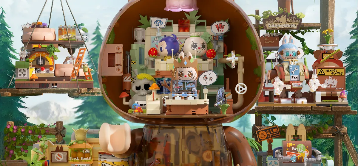 THE MONSTERS Forest Secret Base Series Blocks-Click-Fix Lab - POP MART ...