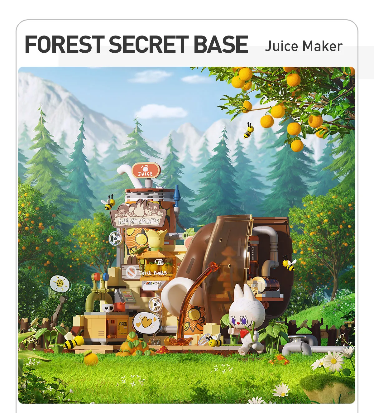 THE MONSTERS Forest Secret Base Series Blocks-Click-Fix Lab - POP MART ...