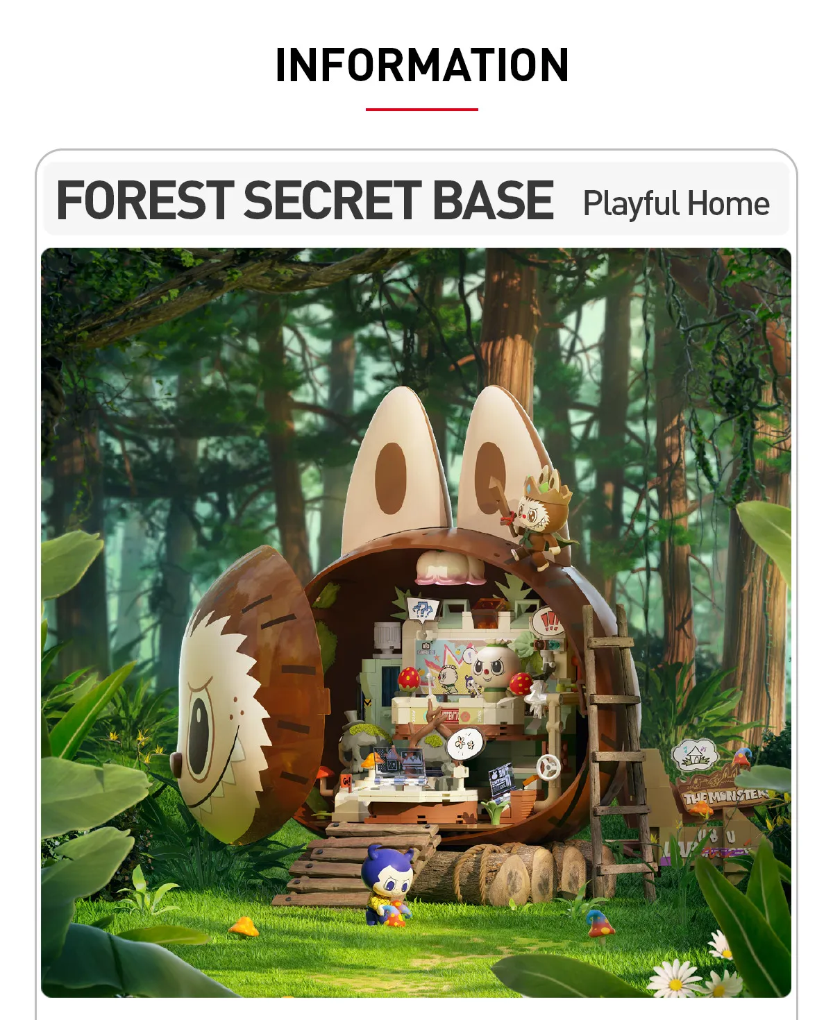 THE MONSTERS Forest Secret Base Series Blocks-Click-Fix Lab - POP MART ...