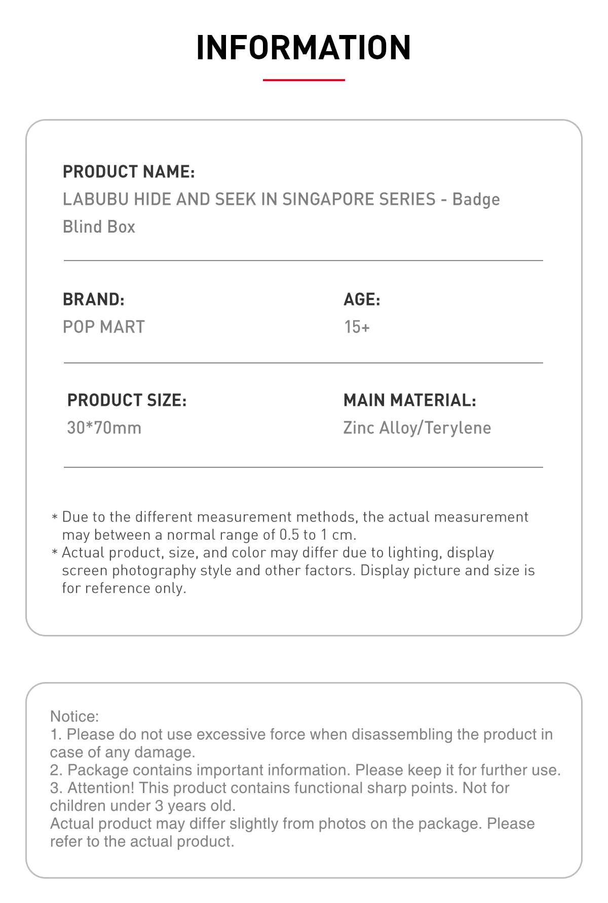 LABUBU HIDE AND SEEK IN SINGAPORE SERIES-Badge Blind Box - POP MART ...