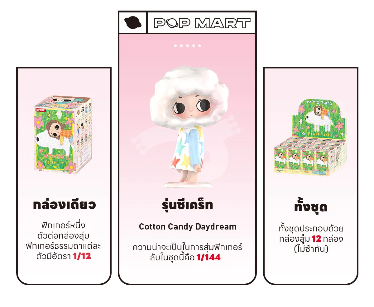 Nyota's Fluffy Life Series Figures - POP MART (Vietnam)