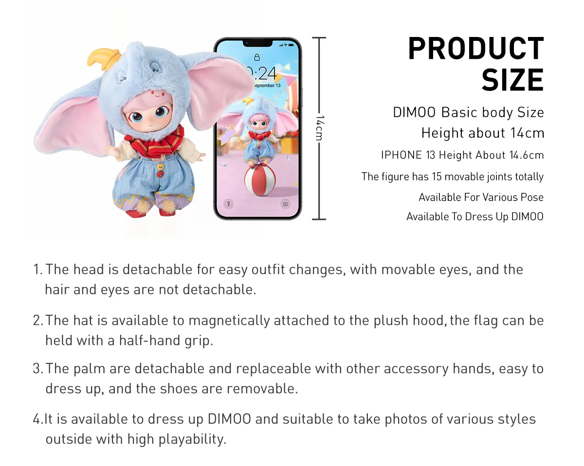 DIMOO × Dumbo Action Figure - POP MART (Singapore)