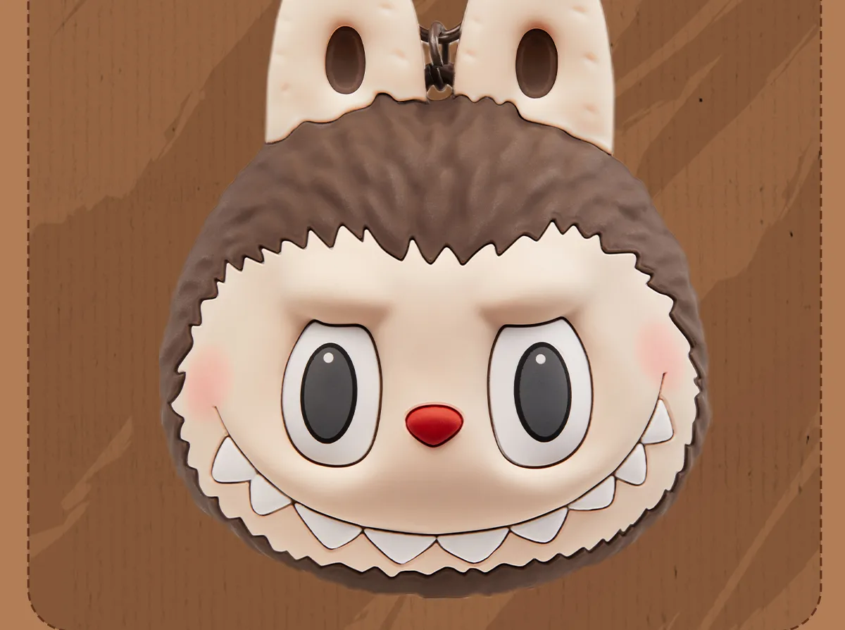 LABUBU Originals-Brown Silicone Earphone Bag - POP MART (Thailand)