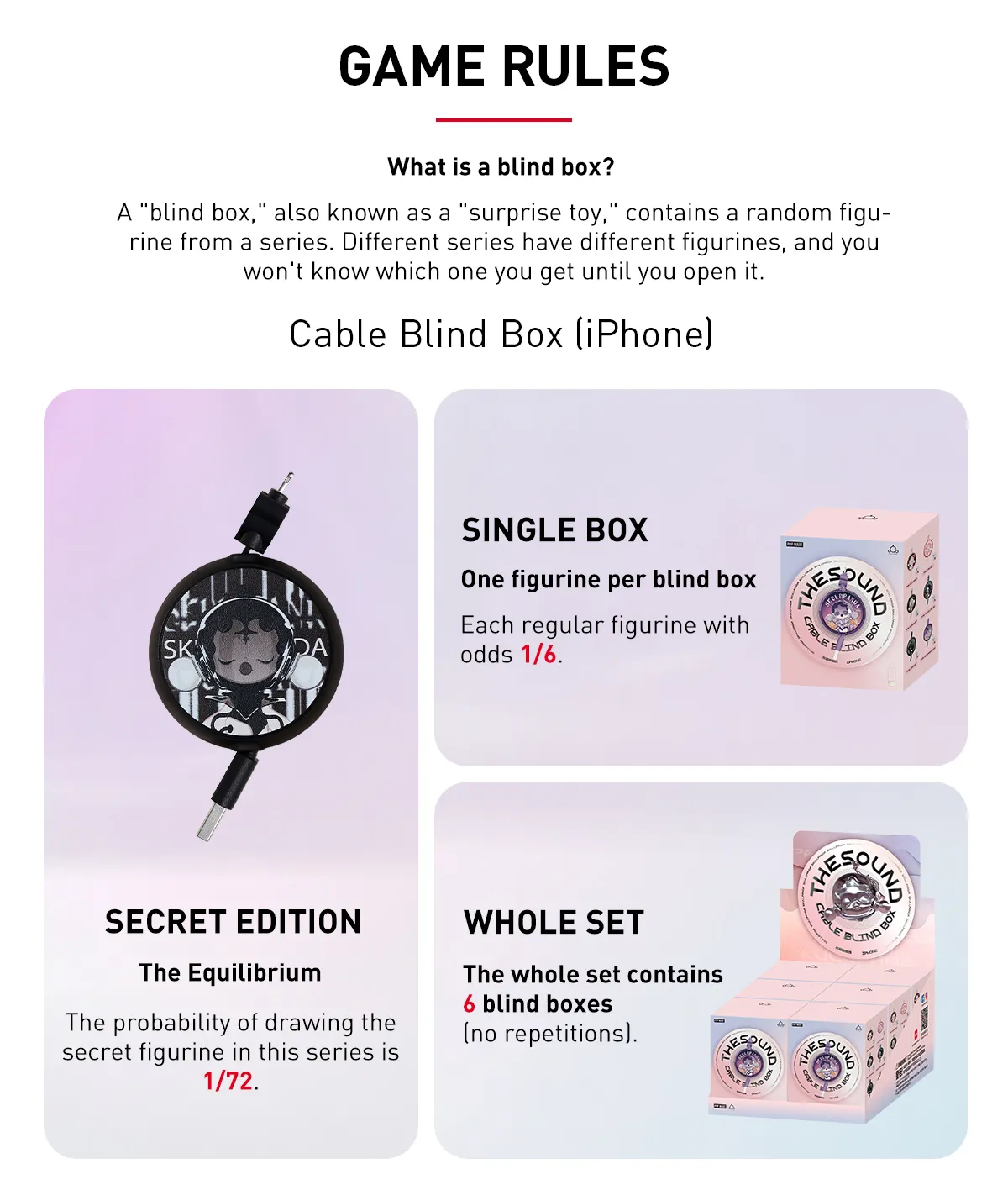 SKULLPANDA The Sound Series-Cable Blind Box - POP MART (Malaysia)