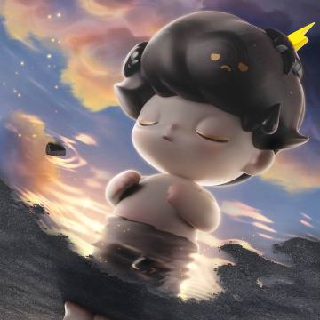 MEGA JUST DIMOO 1000% A Thunder Shower - POP MART (South Korea)