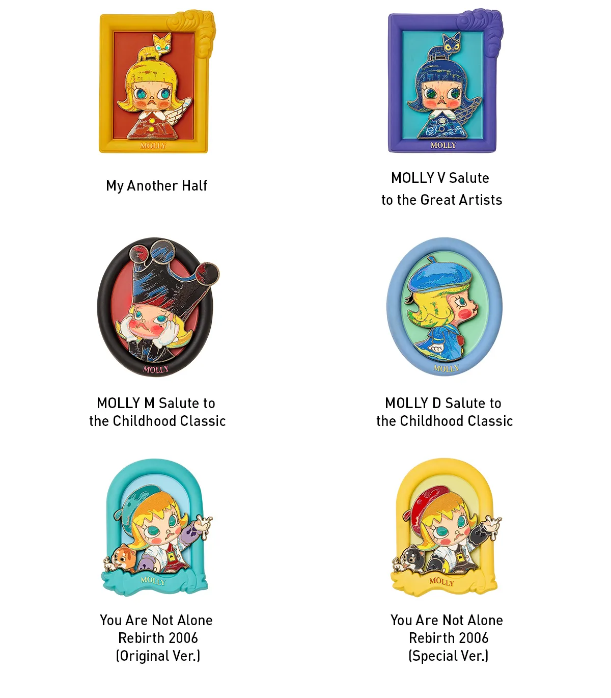 MOLLY Anniversary Statues Classical Retro 2 Series-Fridge Magnet Blind ...