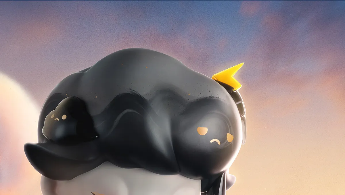 MEGA JUST DIMOO 1000% A Thunder Shower - POP MART (Macao, China)