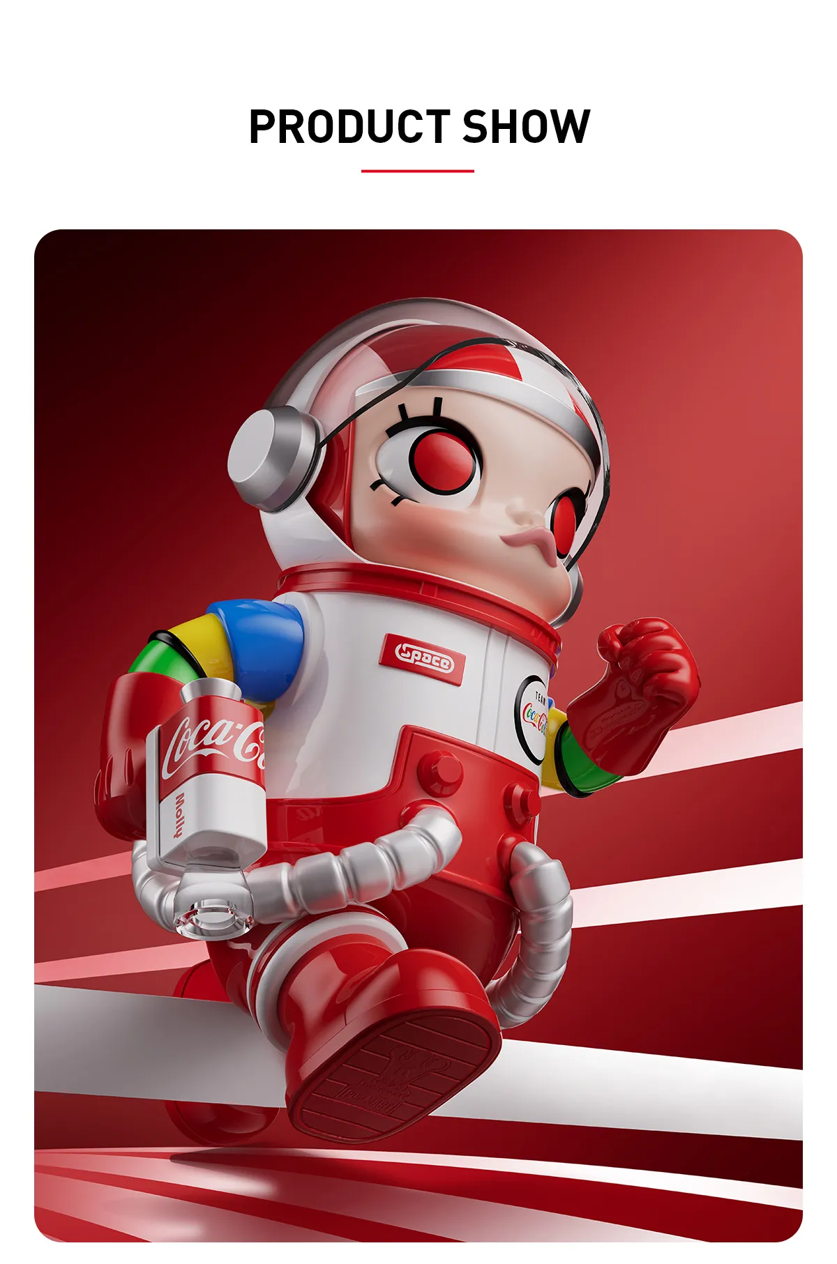 MEGA SPACE MOLLY 400% TEAM COCA-COLA - POP MART (Malaysia)