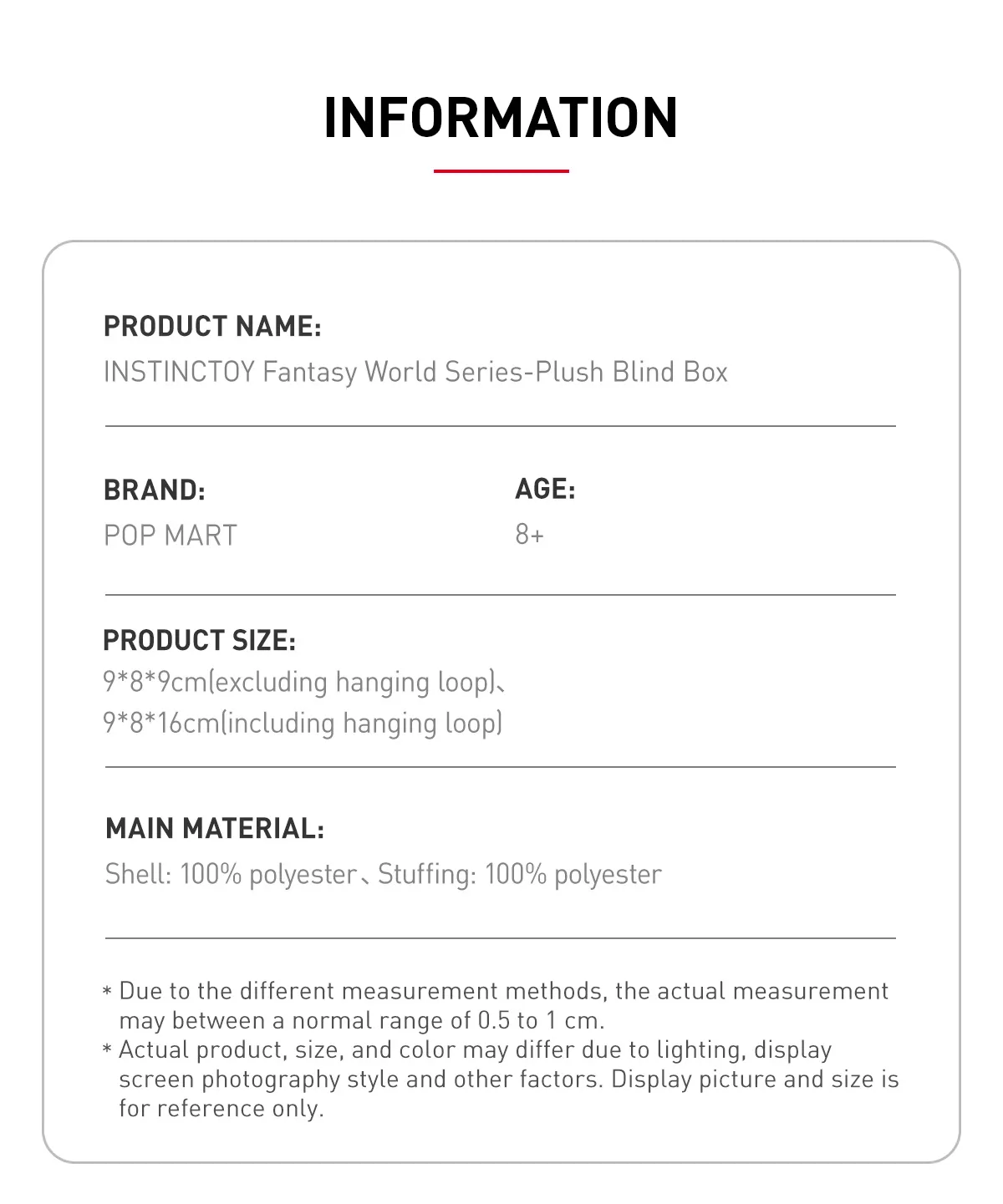 INSTINCTOY Fantasy World Series-Plush Blind Box - POP MART (Denmark)