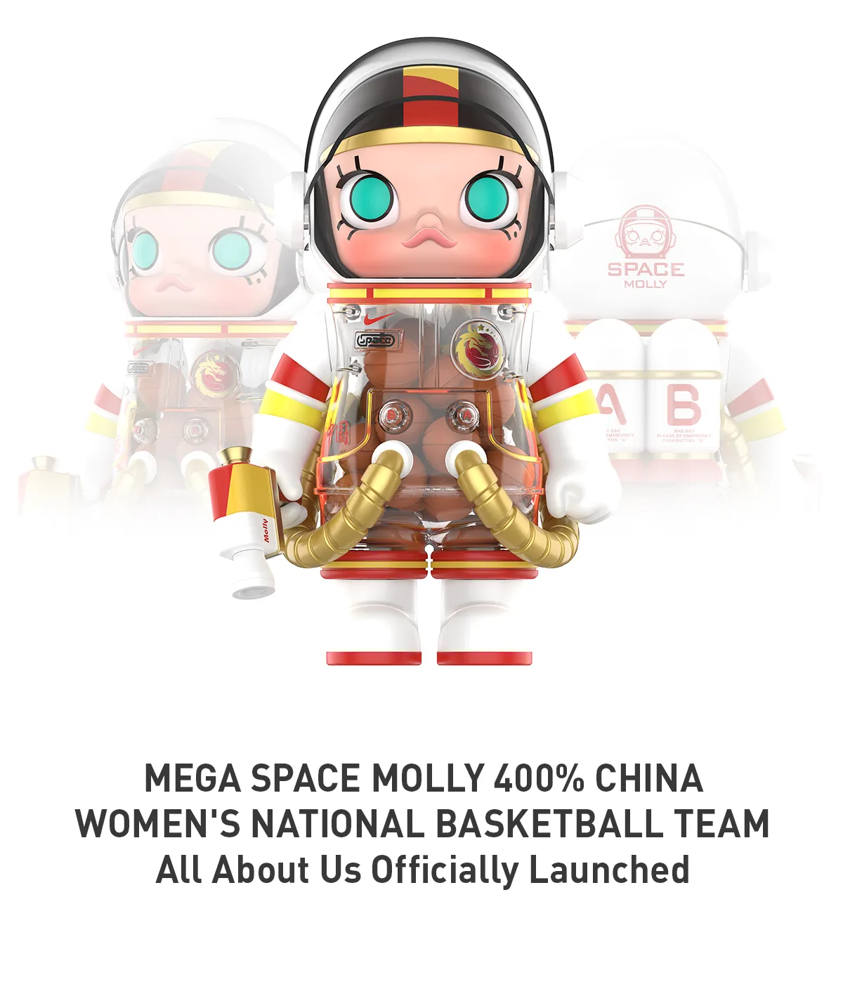 MEGA SPACE MOLLY 400% CHINA WOMEN'S NATIONAL BASKETBALL TEAM - POP MART ...