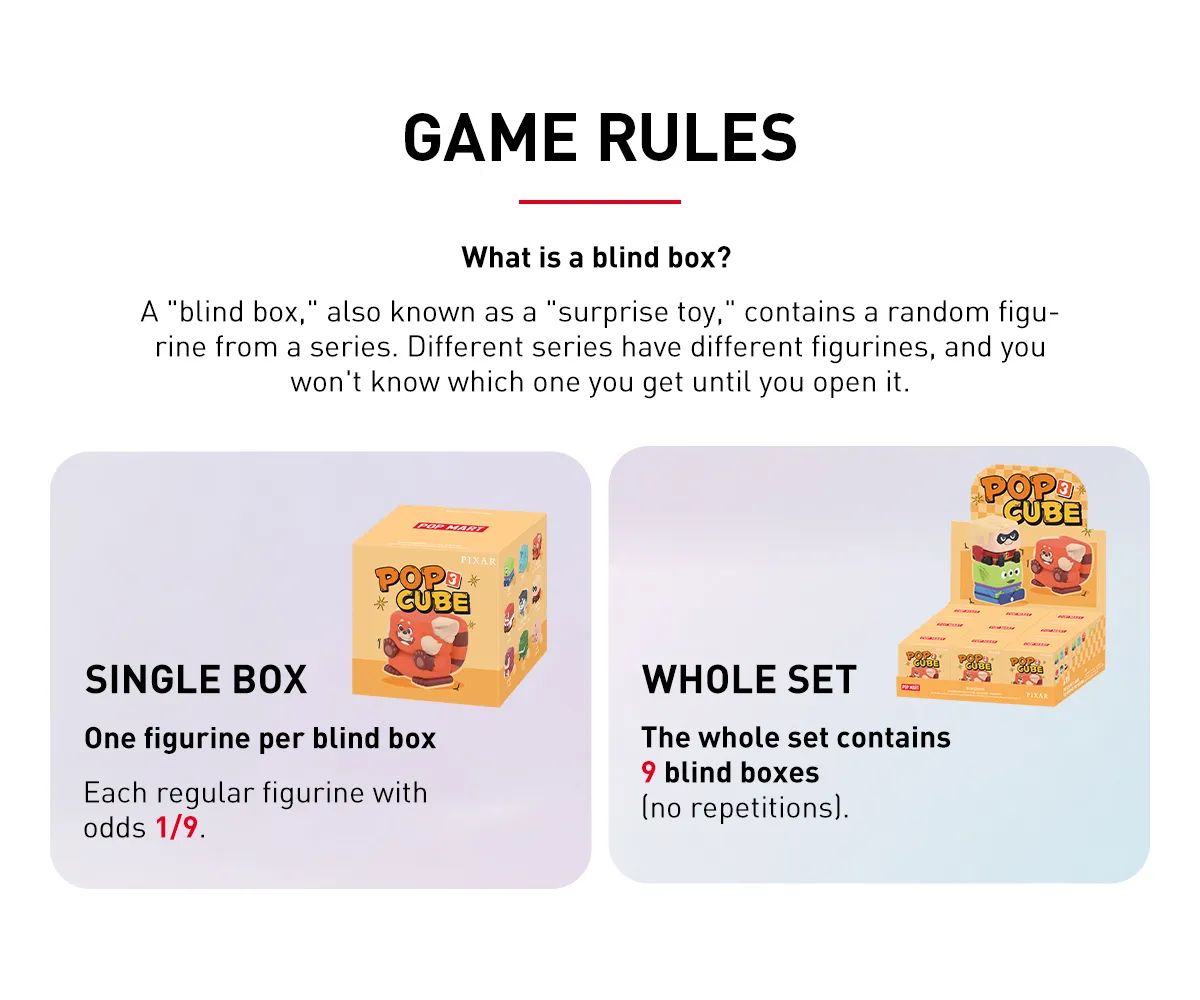 Disney/Pixar POP CUBE-3 Series Figures - POP MART (South Korea)