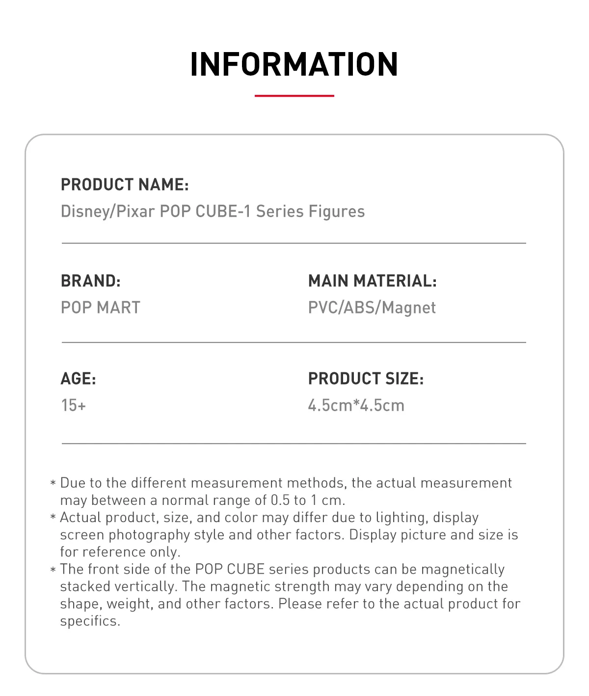 Disney/Pixar POP CUBE-1 Series Figures - POP MART (Australia)