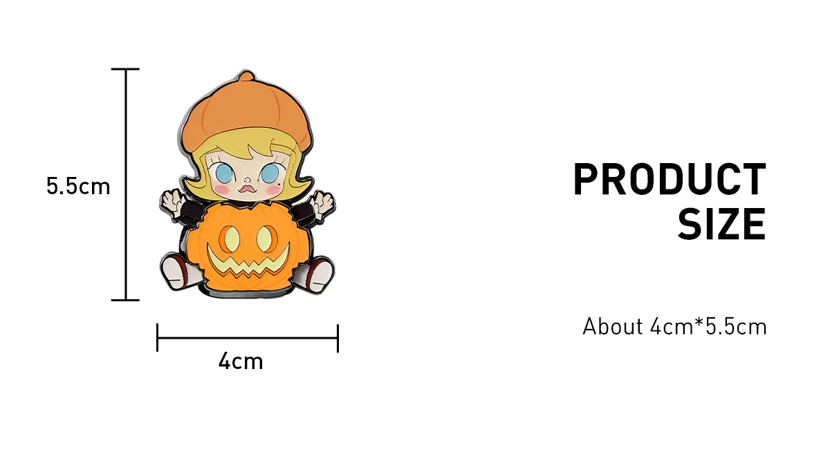 Happy Halloween Party Series- LABUBU Pumpkin Fridge Magnet Badge - POP ...