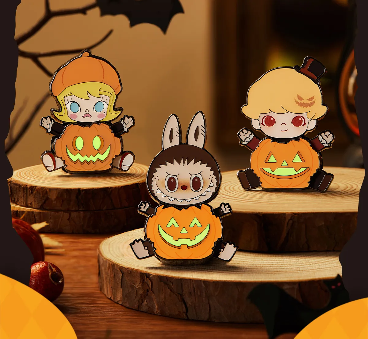 Happy Halloween Party Series- LABUBU Pumpkin Fridge Magnet Badge - POP ...