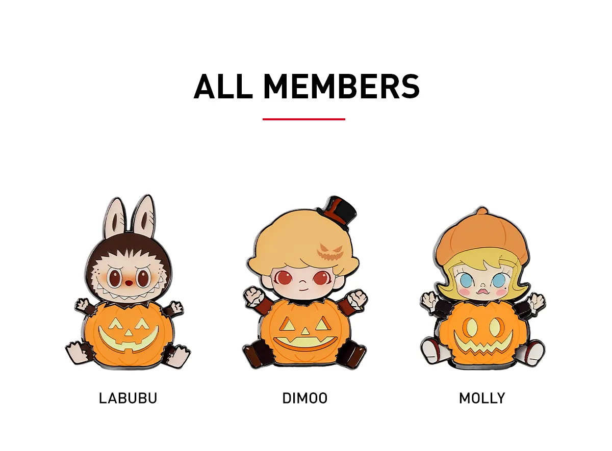 Happy Halloween Party Series- LABUBU Pumpkin Fridge Magnet Badge - POP ...
