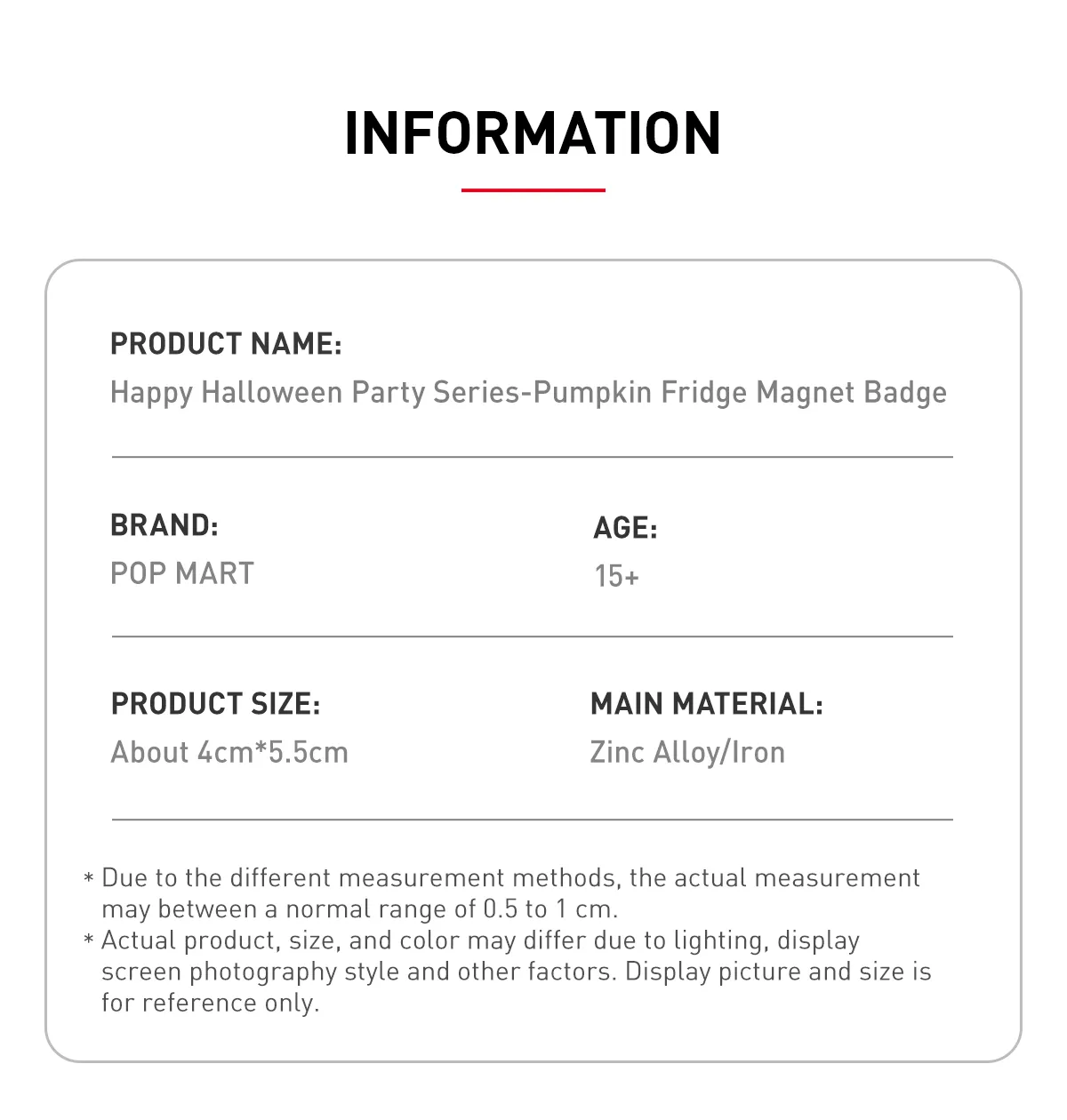 Happy Halloween Party Series- DIMOO Pumpkin Fridge Magnet Badge - POP ...