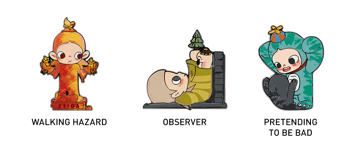 Zsiga We All Are Kids Series-Fridge Magnet Badge Blind Box - POP MART ...