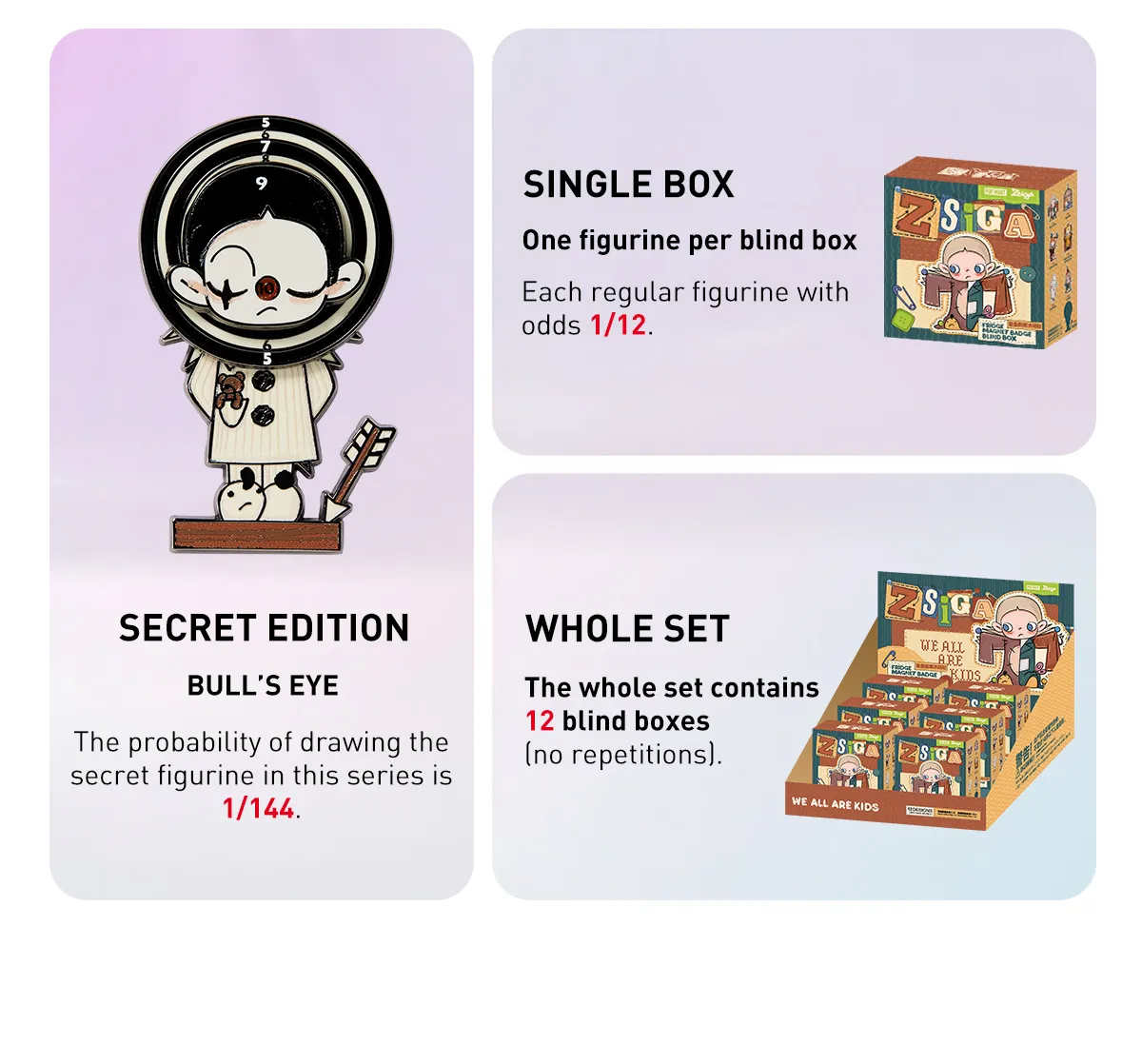 Zsiga We All Are Kids Series-Fridge Magnet Badge Blind Box - POP MART ...