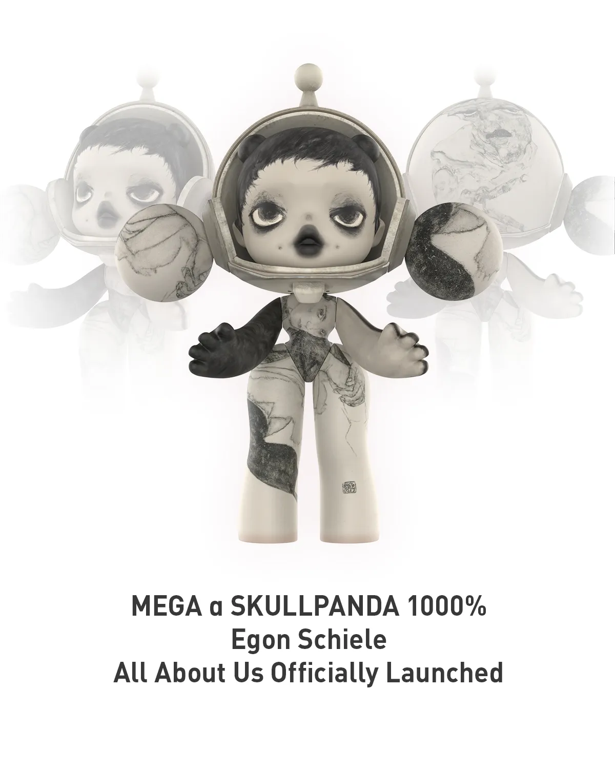 MEGA α SKULLPANDA 1000% Egon Schiele - POP MART (Australia)