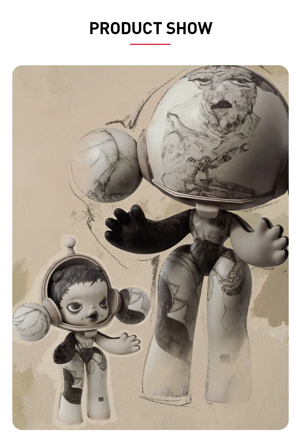 MEGA α SKULLPANDA 1000% Egon Schiele - POP MART (Japan)