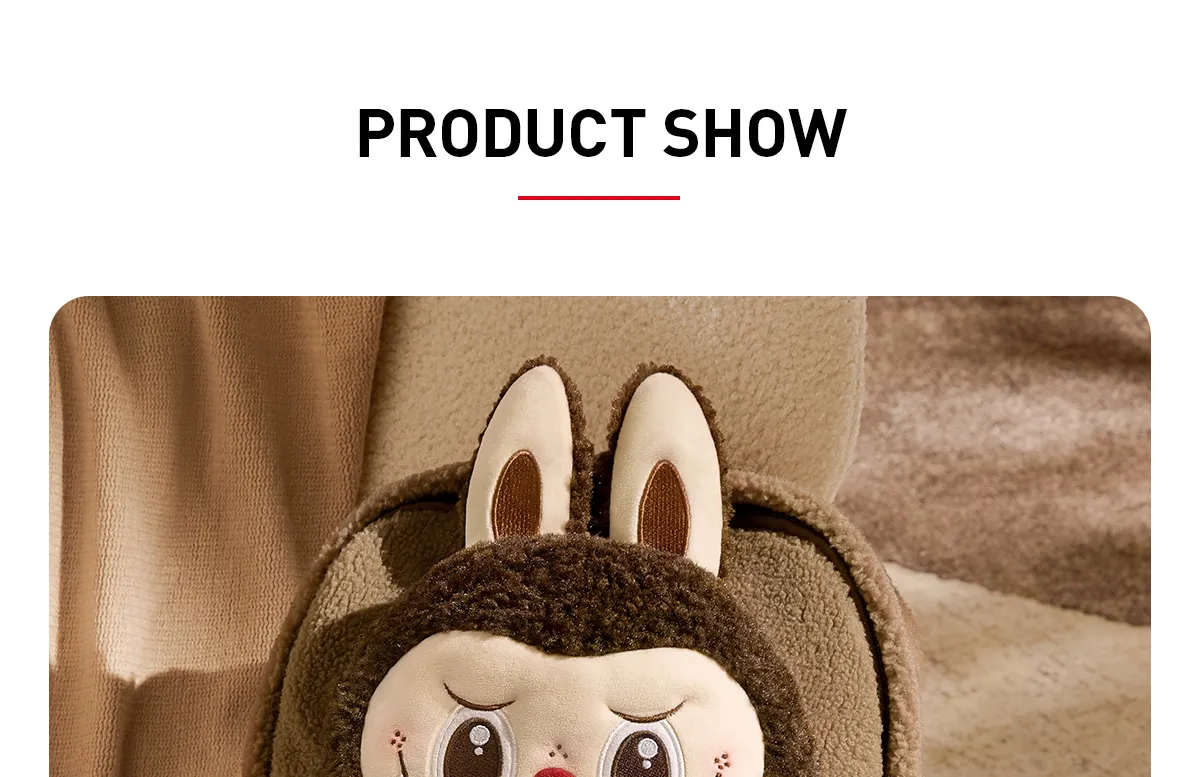 Classic Bag Series-LABUBU Berber Fleece Backpack (Brown) - POP MART (Italy)