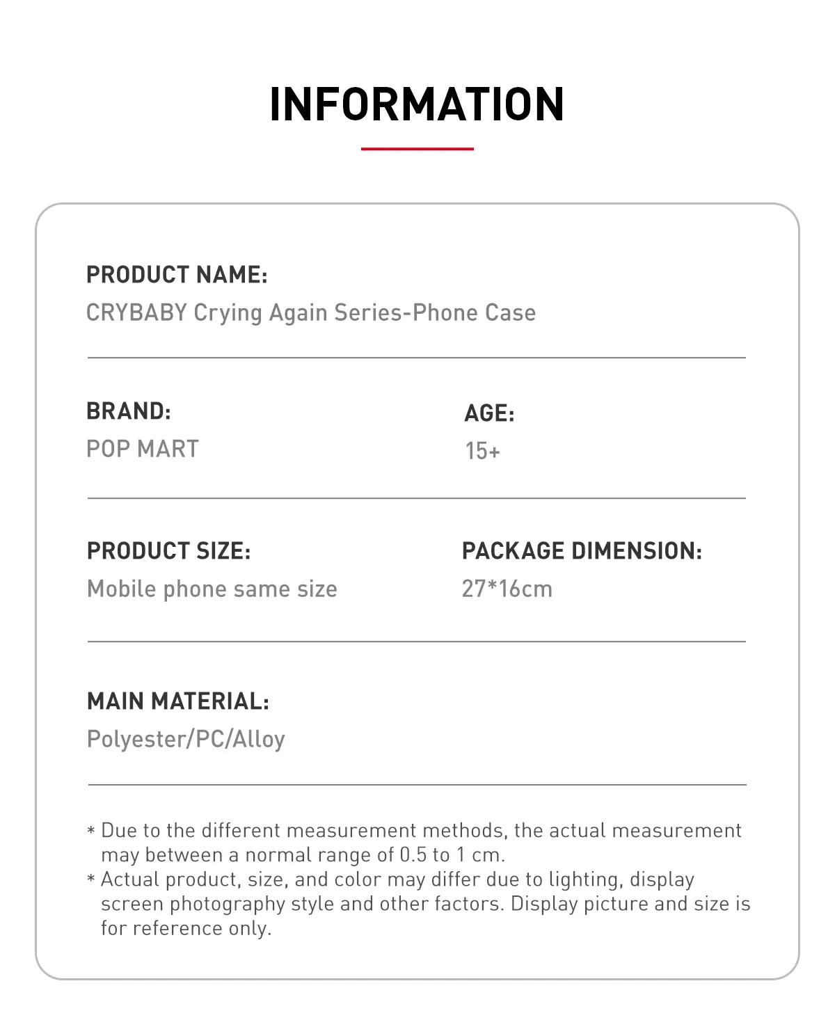 CRYBABY Crying Again Series-Phone Case for iPhone 14 Pro Max - POP MART ...